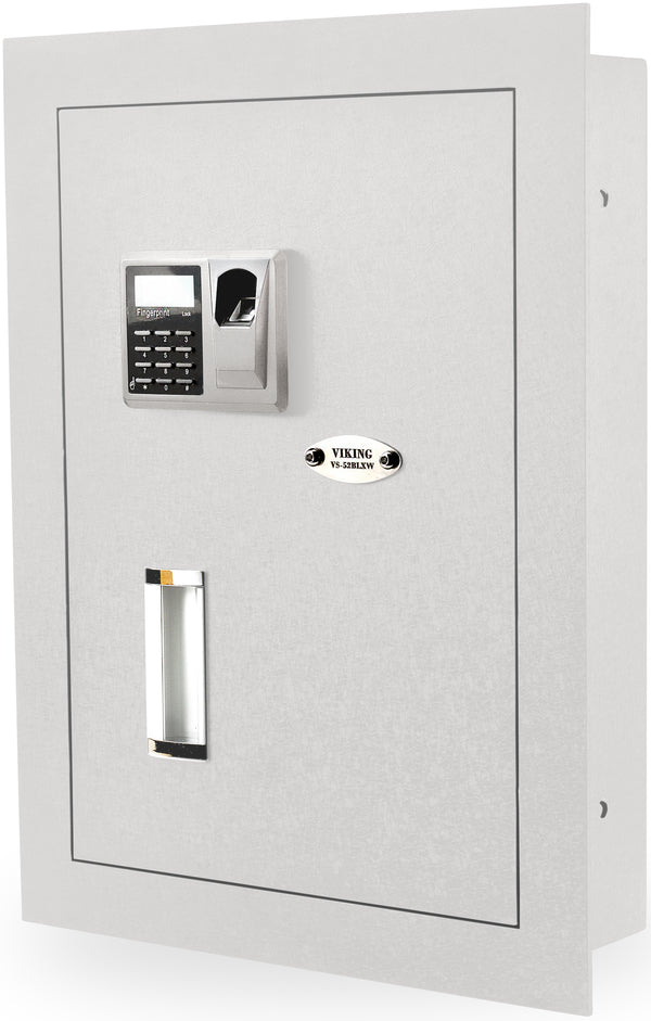 Viking VS-52BLXW Hidden in Wall Safe Biometric Safe White - Safe and ...