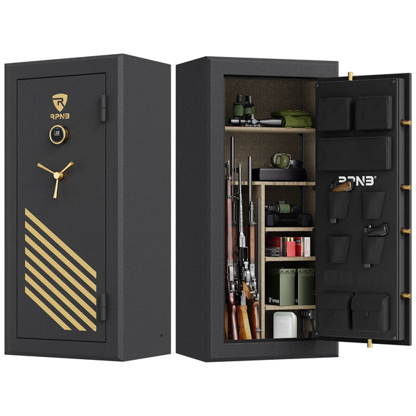 RPNB RPFS30-B 30 Gun Fireproof Biometric Gun Safe Black - Safe and ...