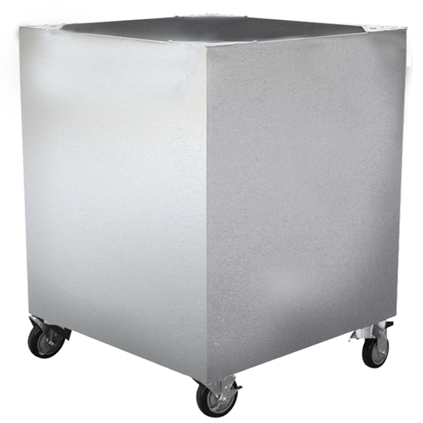 Kingsley 34-9060 CollectionPoint 38" Aluminum Rolling Collection Bin ...