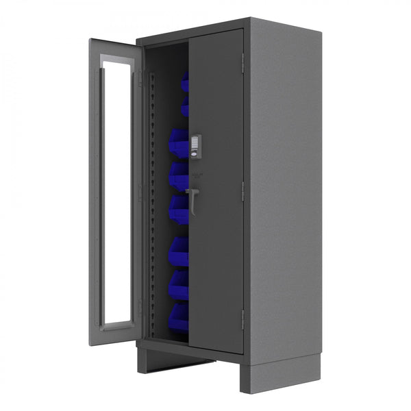 Durham 3702CXC-30B-5295 14-Gauge Security Access Control Cabinet Clear ...