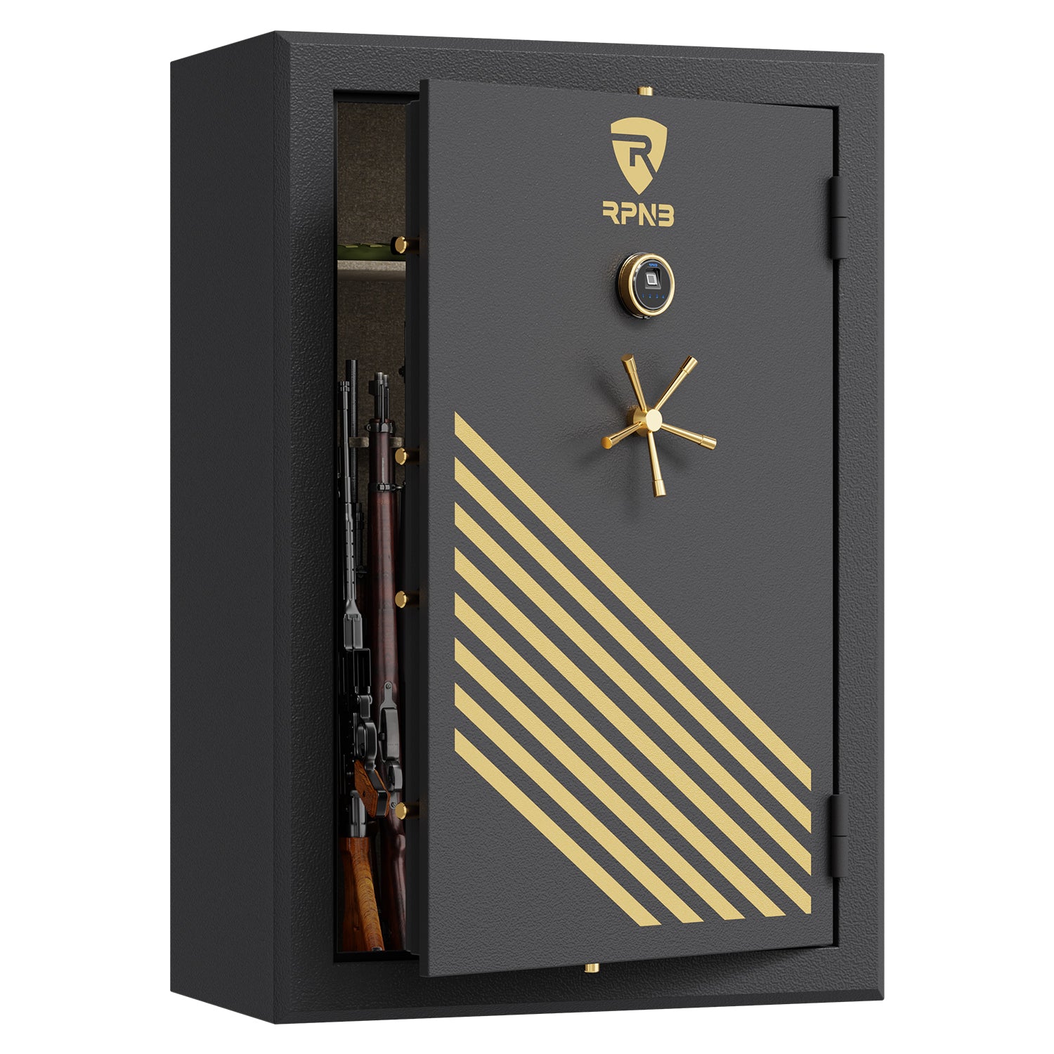 RPNB RPFS45-B 45 Gun Fireproof Biometric Gun Safe Black - Safe and ...