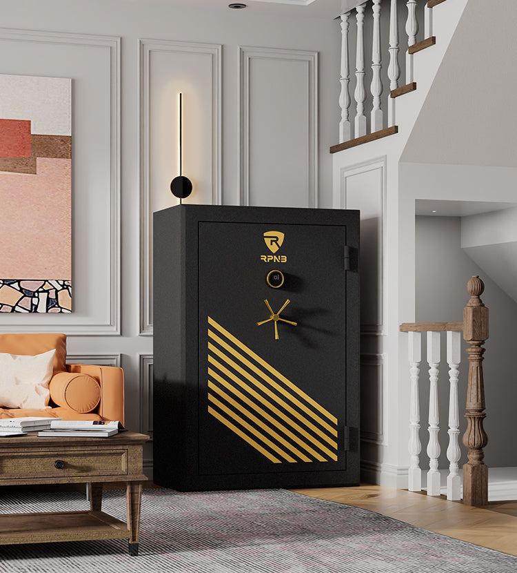 RPNB RPFS45-B 45 Gun Fireproof Biometric Gun Safe Black - Safe and ...