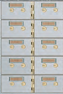 American Vault 511-10 Safe Deposit Boxes 10 Openings 3" x 5" - Safe and ...