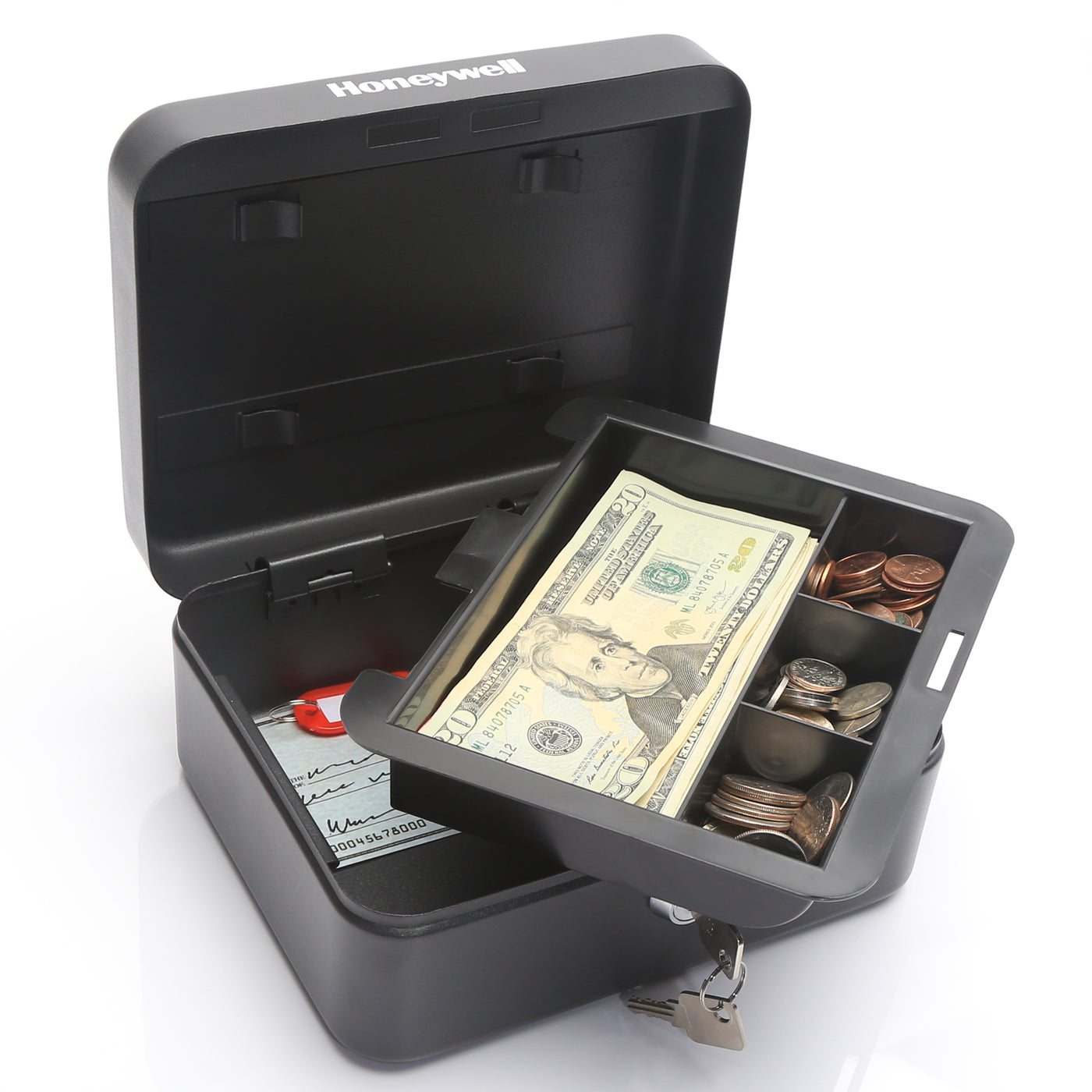 Honeywell 6111 Convertible Cash & Key Box (10 Keys) with Key Lock ...