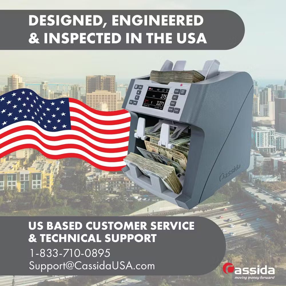Cassida 9900R Two-Pocket Mixed Denomination Bill Reader - Safe and ...