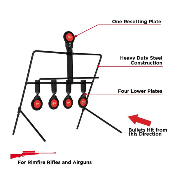 Allen 15285 EZ Aim Five Spinner Target System Rimfire .22 Cal - Safe ...