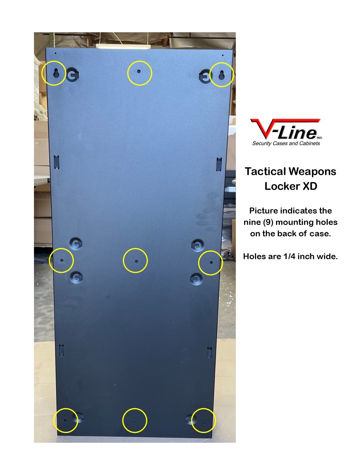V-Line Tactical Weapons Locker XD 81842-SM-FBLK - Safe and Vault Store.com