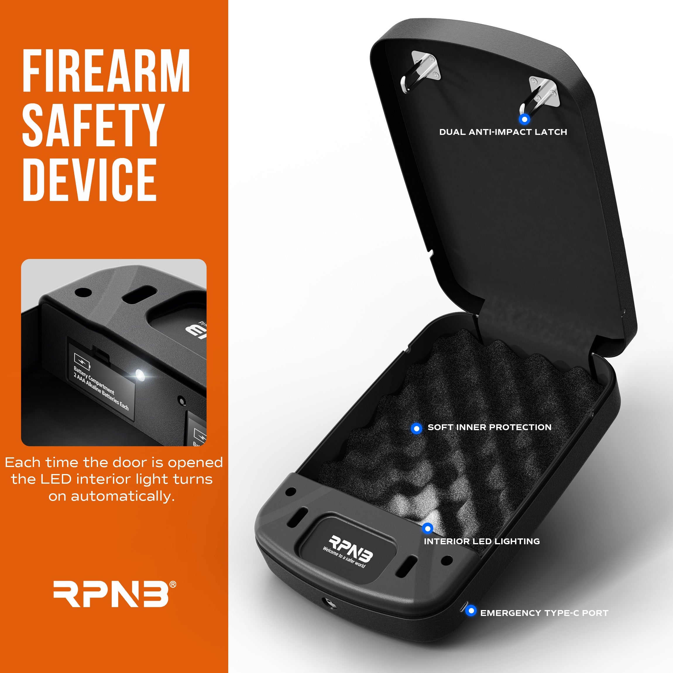 RPNB RP2008 Biometric Handgun Safe - Safe and Vault Store.com