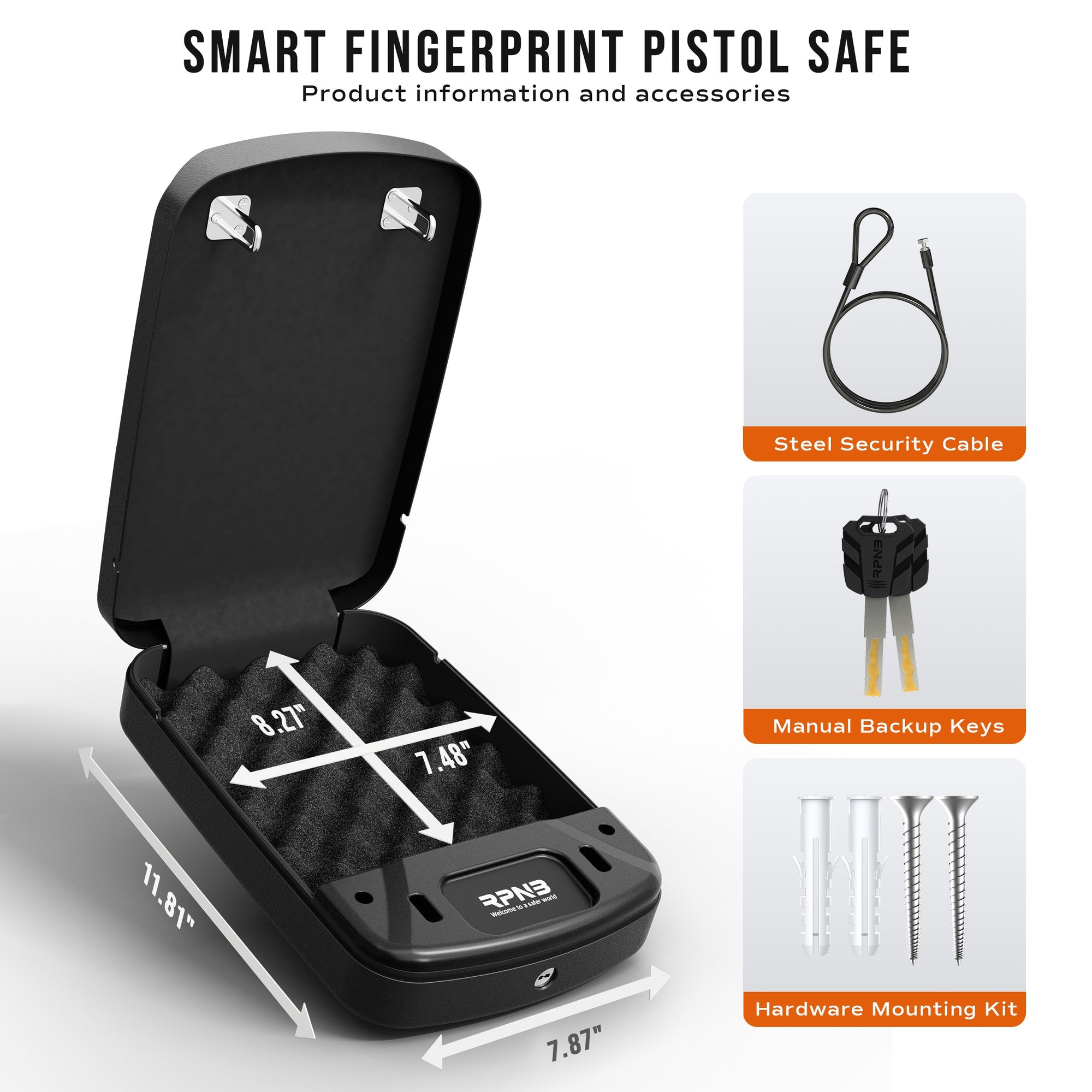 RPNB RP2008 Biometric Handgun Safe - Safe and Vault Store.com