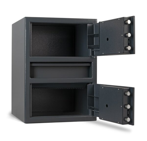 AMSEC MM2820CTR-Drop-E2-E2 Center Drop Double Door Deposit Safe with E ...