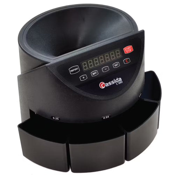 Cassida C100 Electronic Coin Counter and Sorter - Safe and Vault Store.com