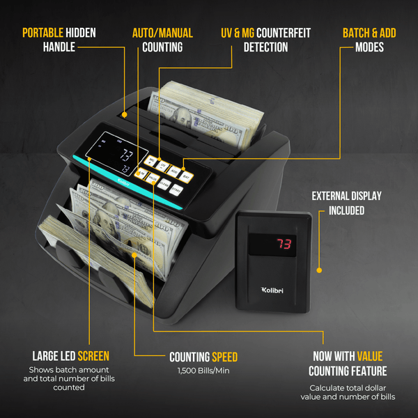 Kolibri Automatic Bill Counter - Safe and Vault Store.com