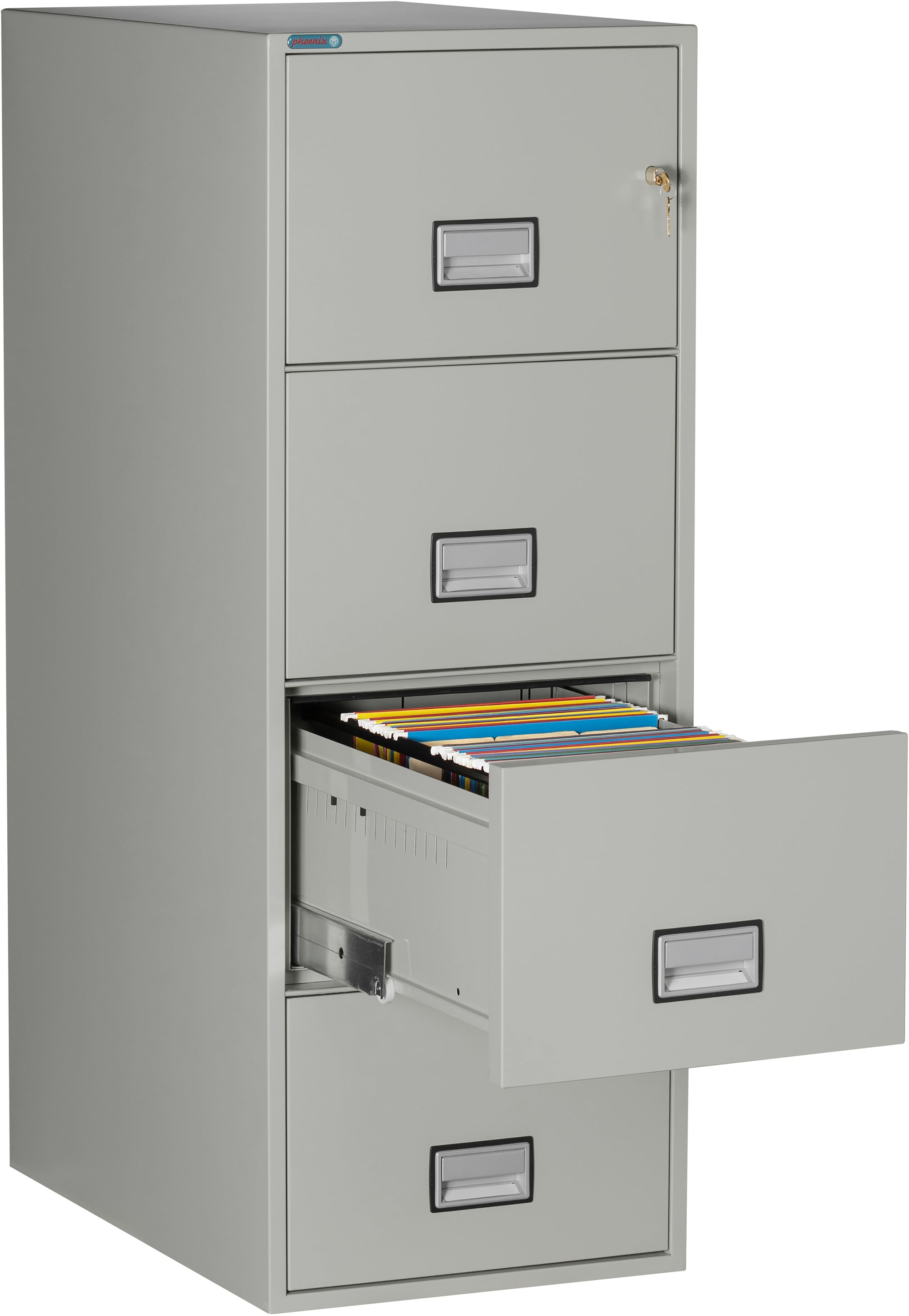 Phoenix Safe LGL4W31 31" 4 Drawer Legal Size Fire File Cabinet - Safe ...