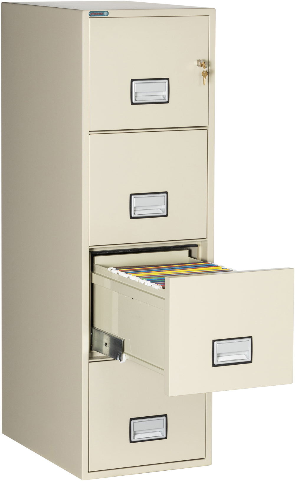 Phoenix Safe LTR4W25 25" 4 Drawer Letter Size Vertical Fire File ...