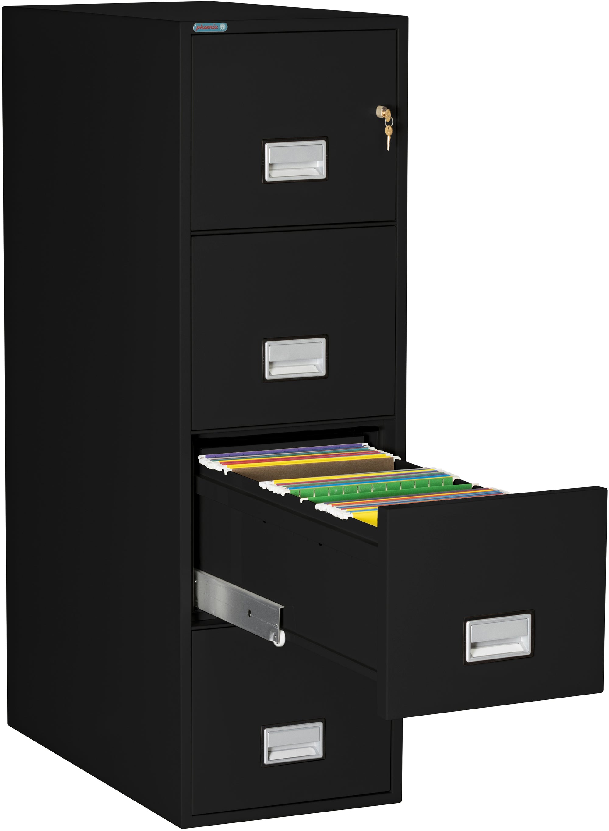 Phoenix Safe LTR4W31 31" 4 Drawer Letter Size Vertical Fire File ...