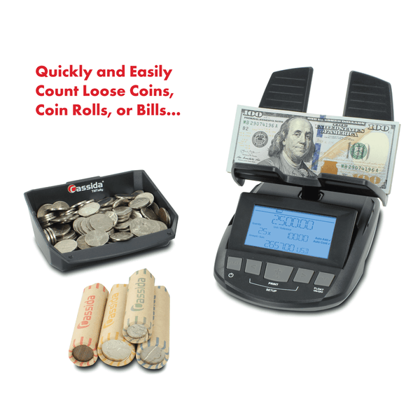 Cassida TillTally Professional Bill & Coin Counting Scale - Safe and ...