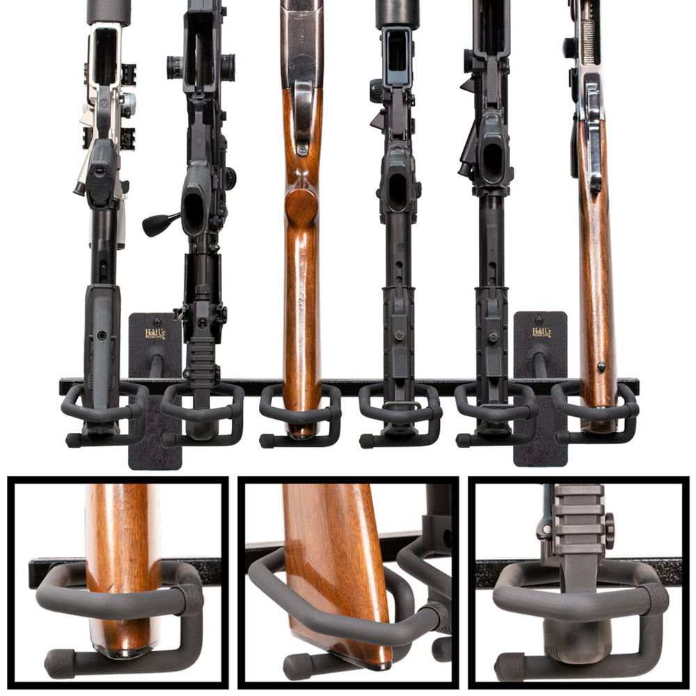 Hold Up Displays Vertical 6 Gun Rack HD53 - Safe and Vault Store.com