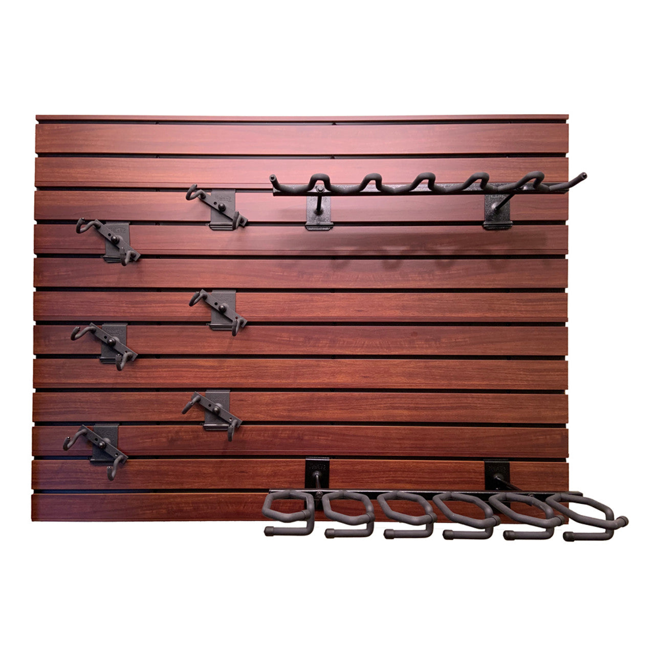 Hold Up Displays Walnut Gun Wall Bundle for 6 Rifles and 6 Pistols HD1 ...