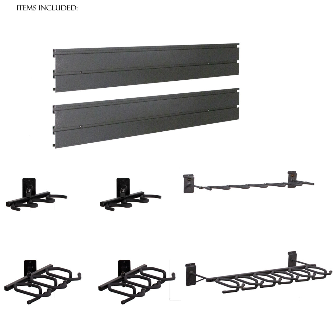 Hold Up Displays Rifle Rack Slatwall Display Package Black HD91-B ...