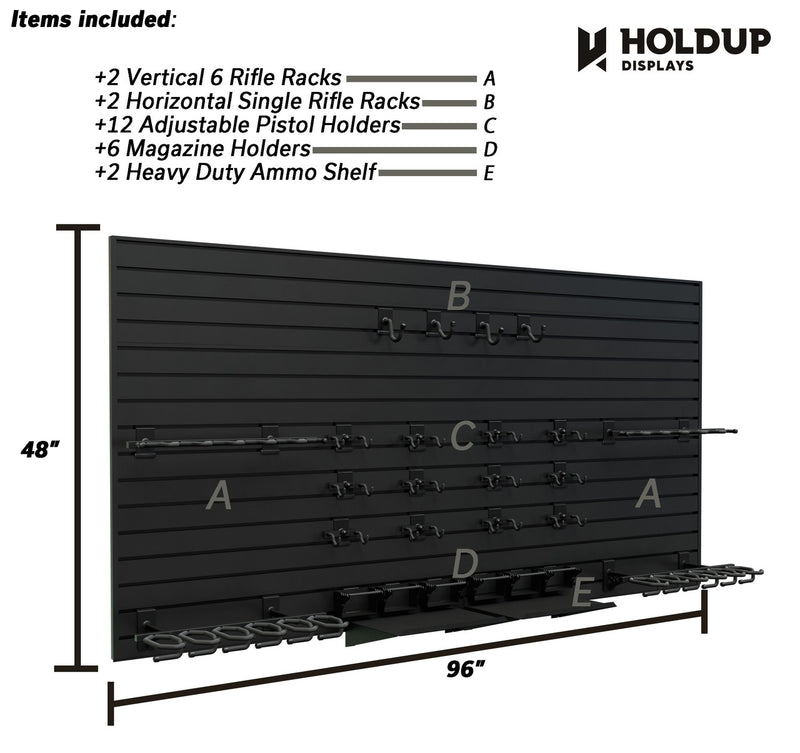 Hold up Displays Tactical Wall Display Package HD107 - Safe and Vault ...