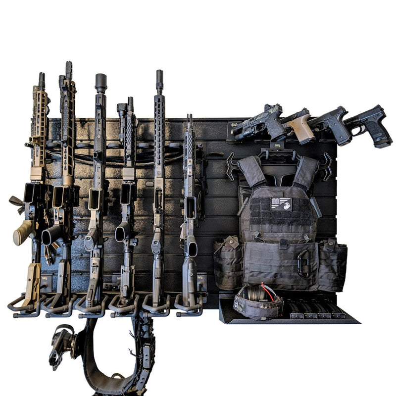 Hold Up Displays Gun Wall Bundle for 6 rifles and 6 pistols Black HD90 ...
