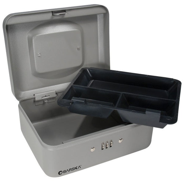 Barska CB11784 8" Cash Box with Combination - Safe and Vault Store.com