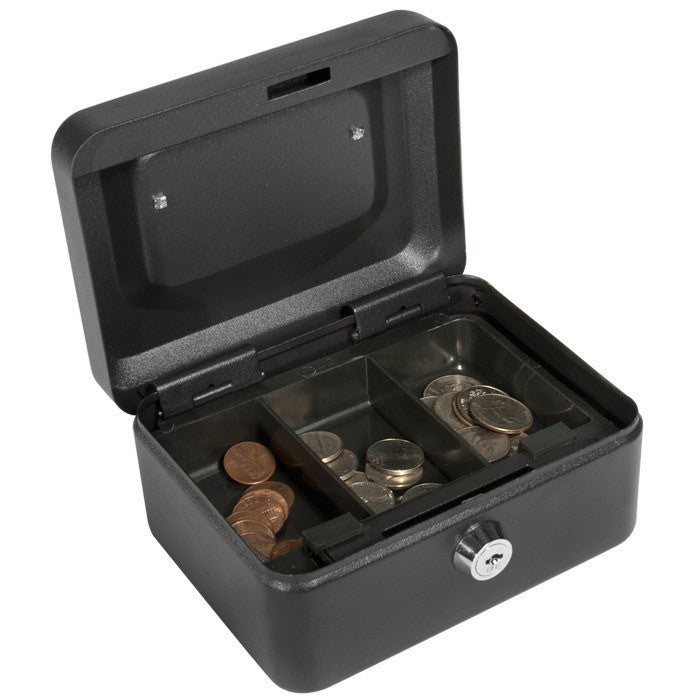 Barska CB11828 6" Cash Box with Key Lock - Safe and Vault Store.com