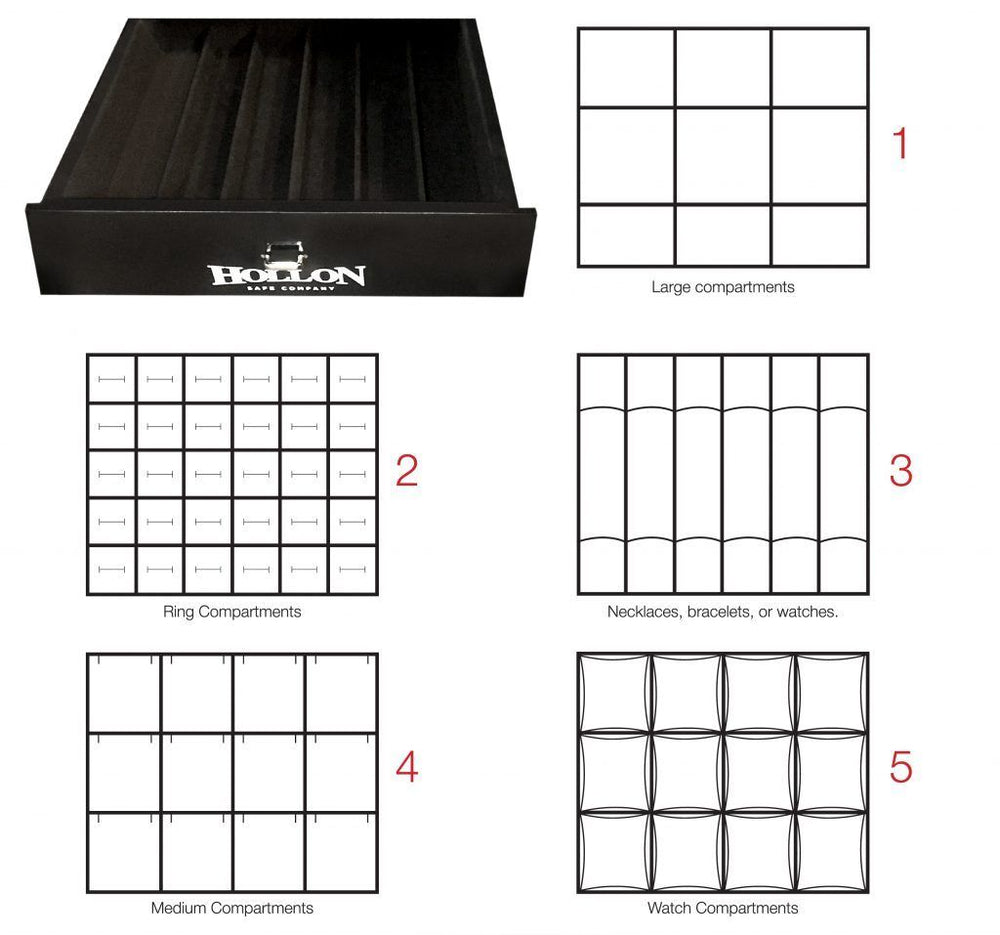 Hollon 845C-JD Fire & Burglary Jewelry Safe with Combination Lock ...