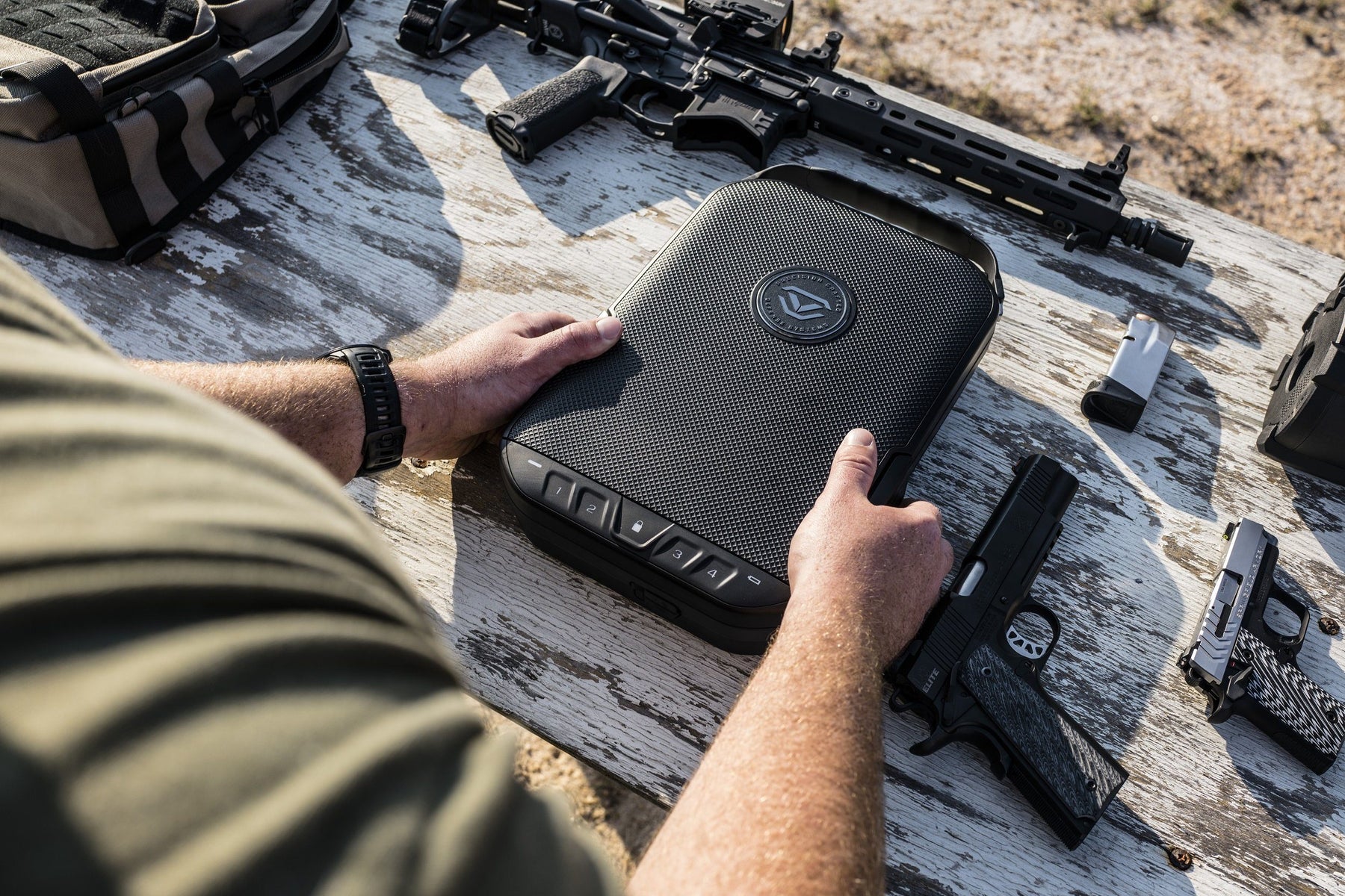 Vaultek Lifepod 2.0 Full-Size Rugged Airtight Water Resistant Safe wit ...