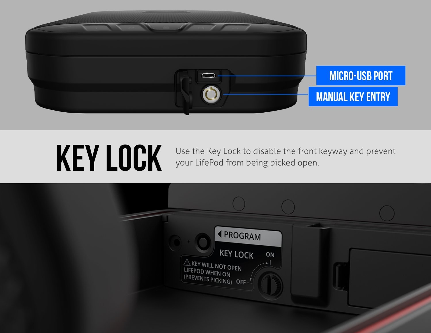 Vaultek LifePod Secure Waterproof Travel Case - Safe and Vault Store.com