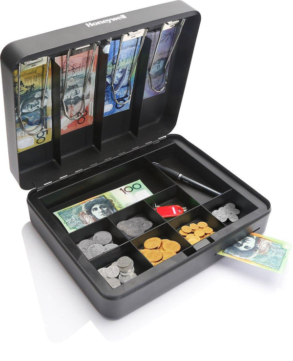 Honeywell 6113 Deluxe Steel Cash Box with Key Lock - Safe and Vault ...