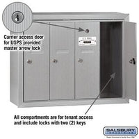 Salsbury 4B Vertical Mailbox - 4 Doors - Surface Mounted - USPS Access ...