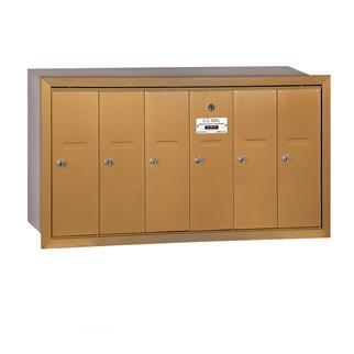 Salsbury 4B Vertical Mailbox - 6 Doors - Recessed Mounted - USPS Acces ...