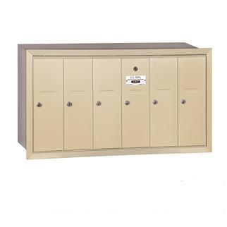 Salsbury 4B Vertical Mailbox - 6 Doors - Recessed Mounted - USPS Acces ...