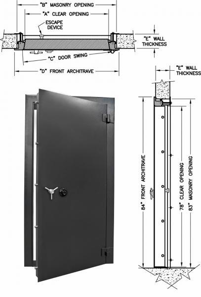 Access 7832 Insulated Fire Rated Vault Door (2, 4, or 6 Hour Fire Rati ...