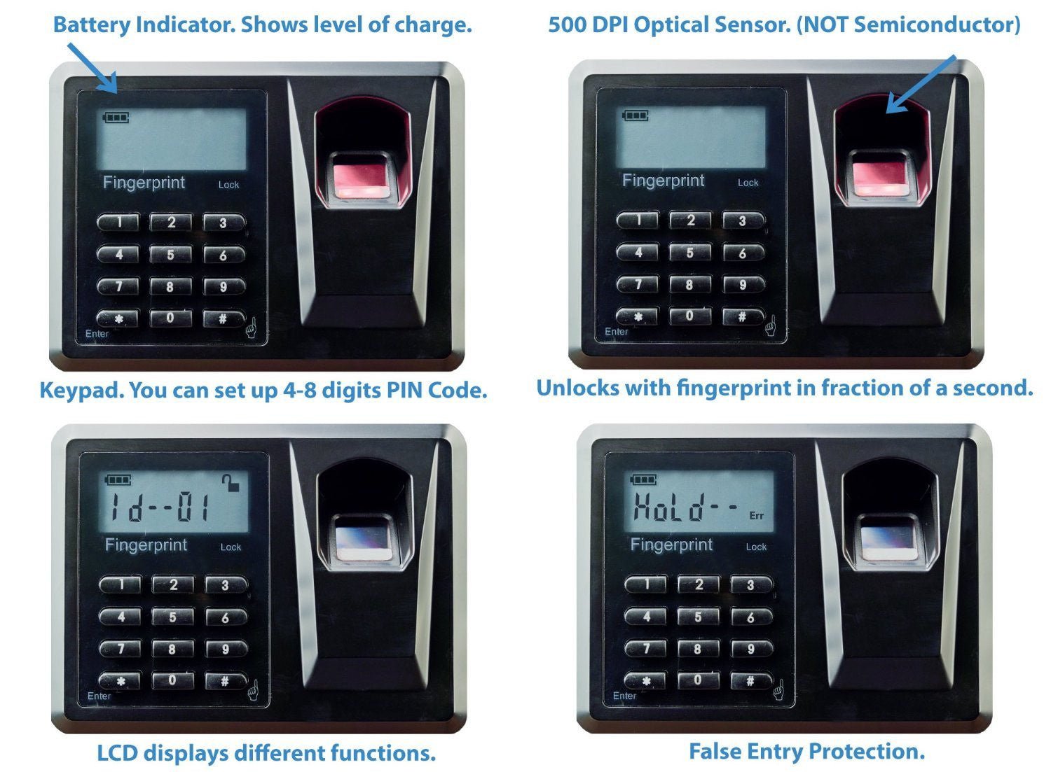 Viking VS-14BL Top Opening Drawer Biometric - Safe and Vault Store.com